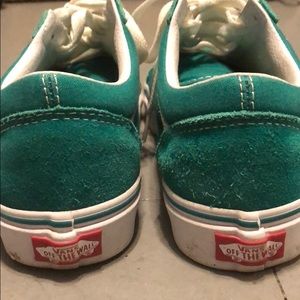 Vans | Shoes | Custom Rose Embroidered Green Vans | Poshmark